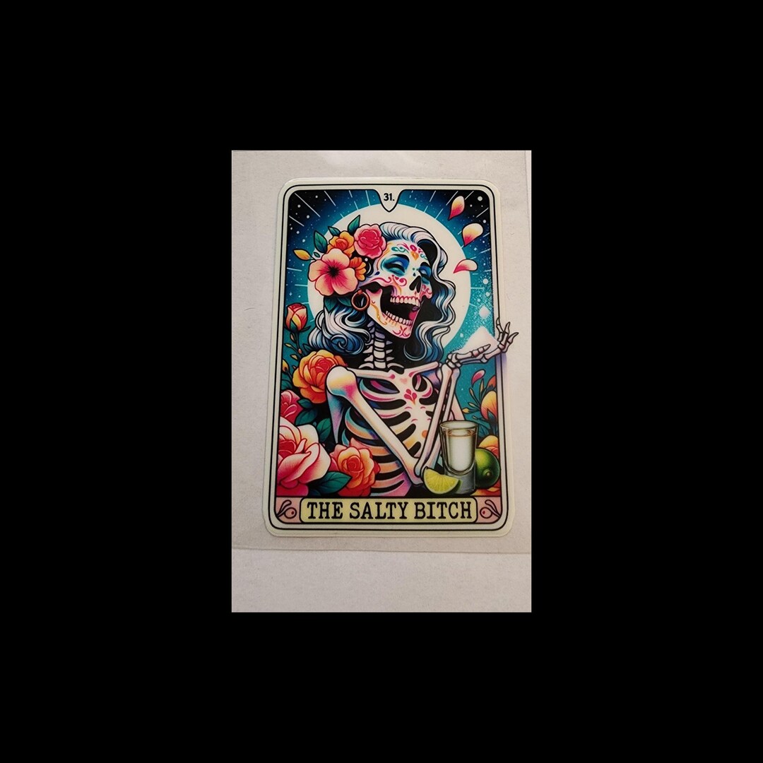 Salty Bitch Tarot UV DTF Decal - Etsy