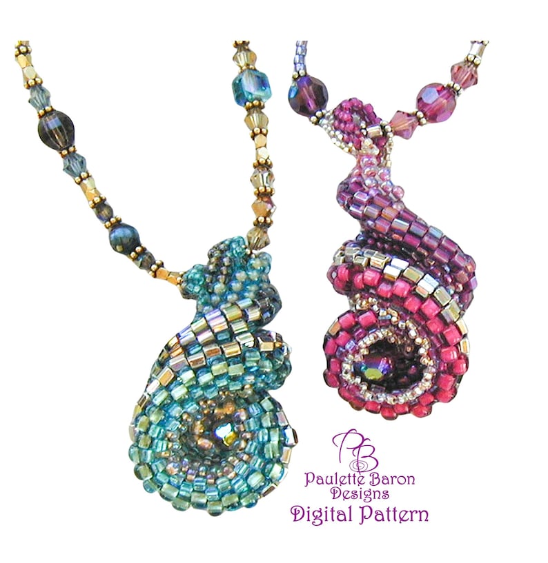 Pattern for 3D Beaded Spiral Necklace, Totally Twisted Beadwoven ...