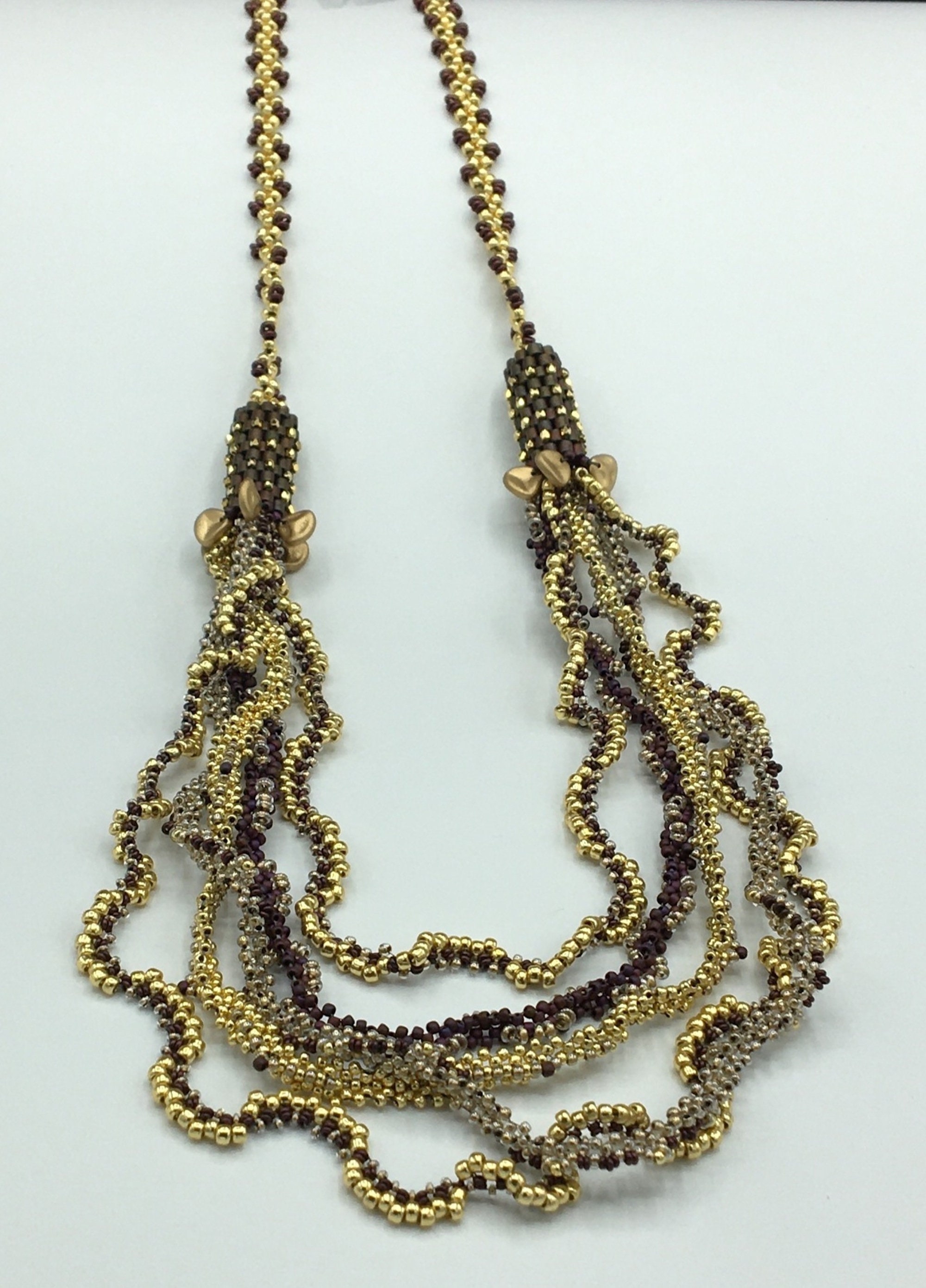 Create a Myriad of Spiral Bead Woven Neck Chains PDF Pattern Embellish ...