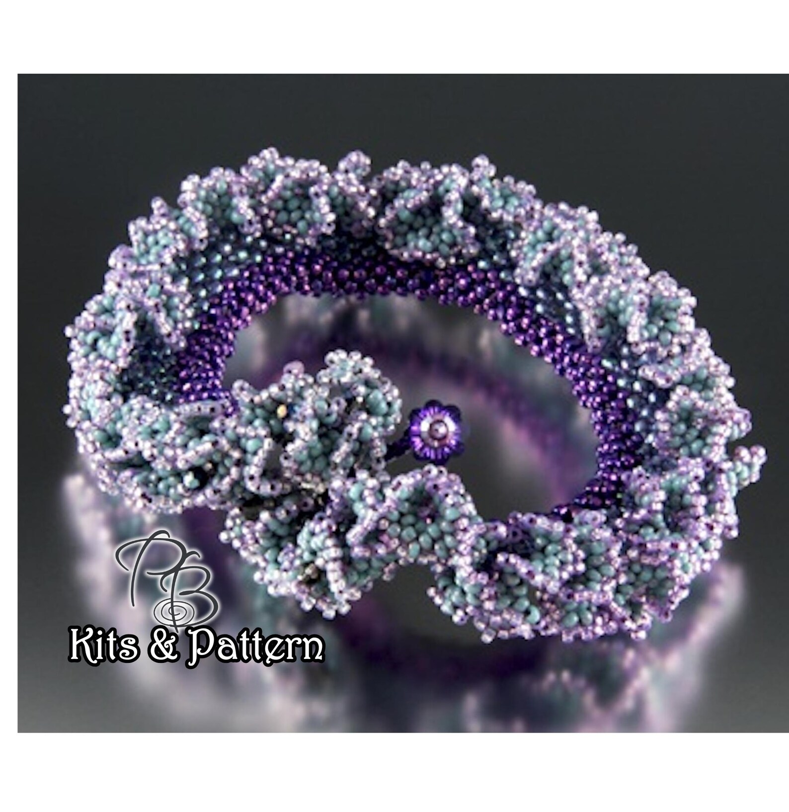 Kit for Peyote and RAW Ruffled Bracelet Kit, Bloomn' Bangle 3D Peyote ...