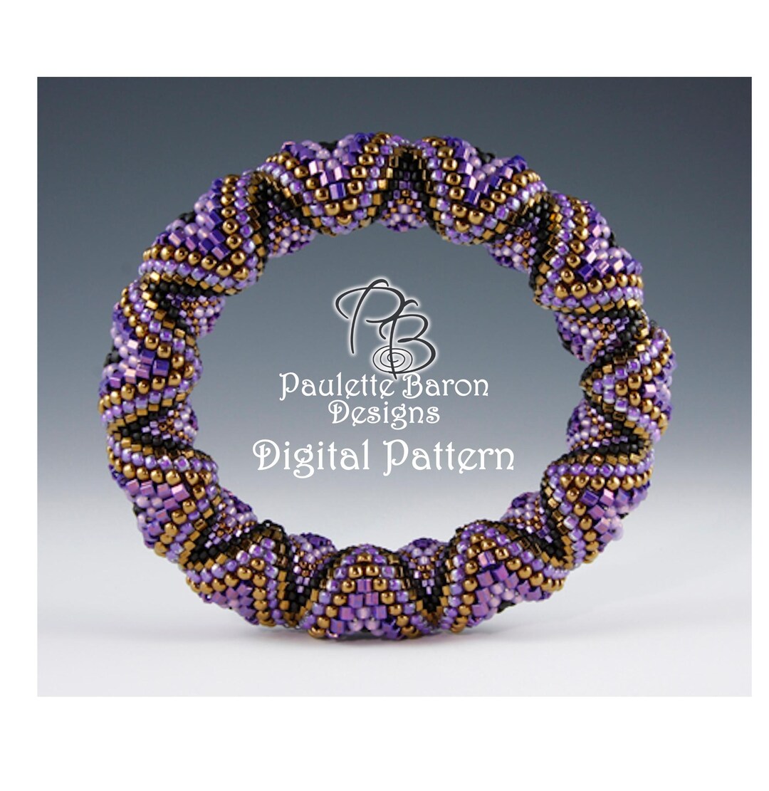 Cellini Spiral Beaded Bracelet Tutorial, Tubular Peyote Spiral Bangle ...