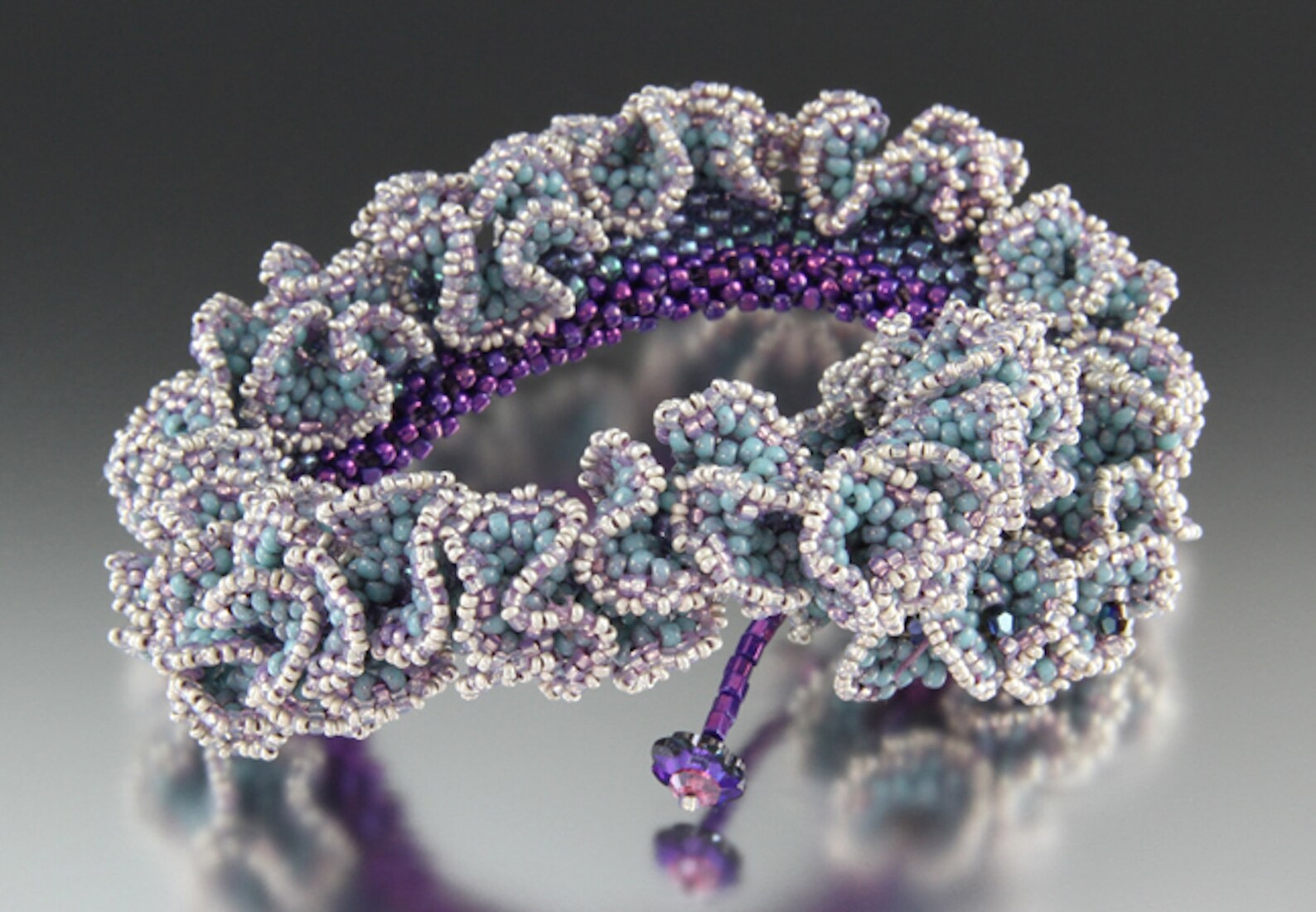 Kit for Peyote and RAW Ruffled Bracelet Kit, Bloomn' Bangle 3D Peyote ...