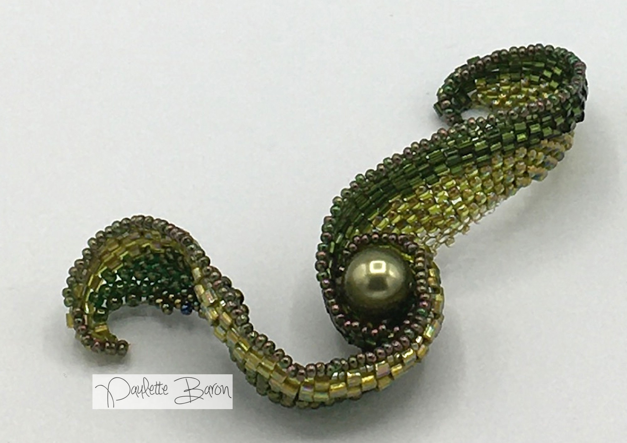 3D Ribbons of Spiral Waves Peyote Necklace Kit, Flat Peyote Seedbeads ...