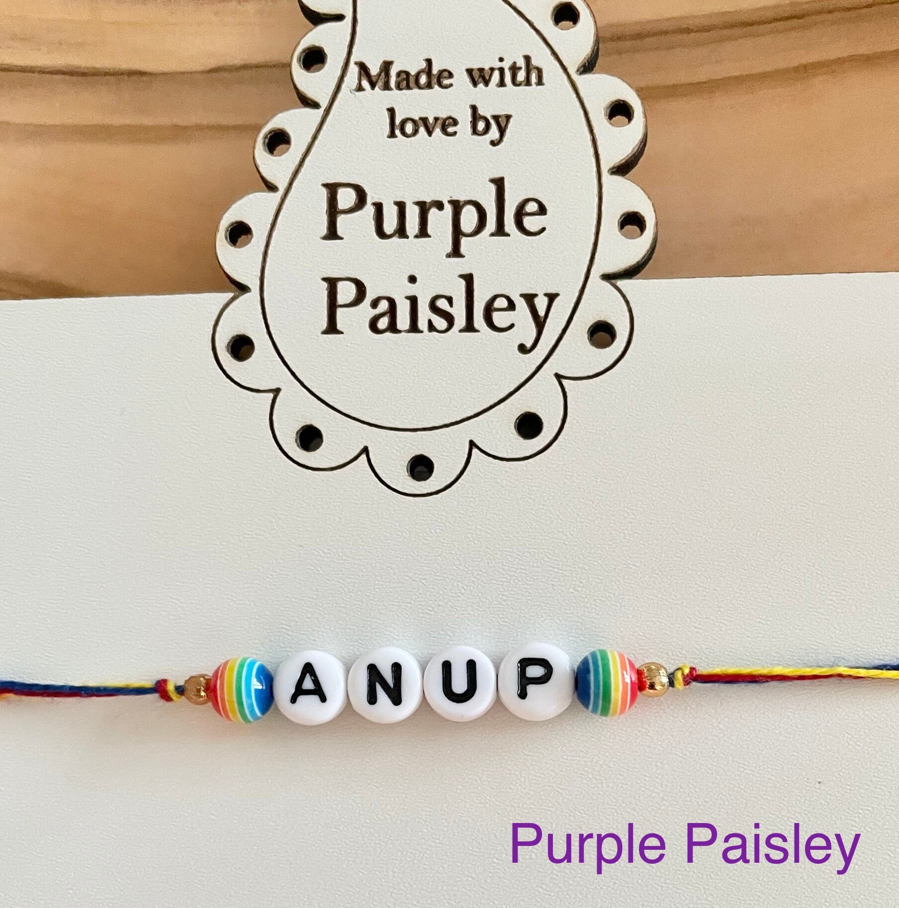 Rainbow Style Customised Name Wish String Bracelet Wish - Etsy UK