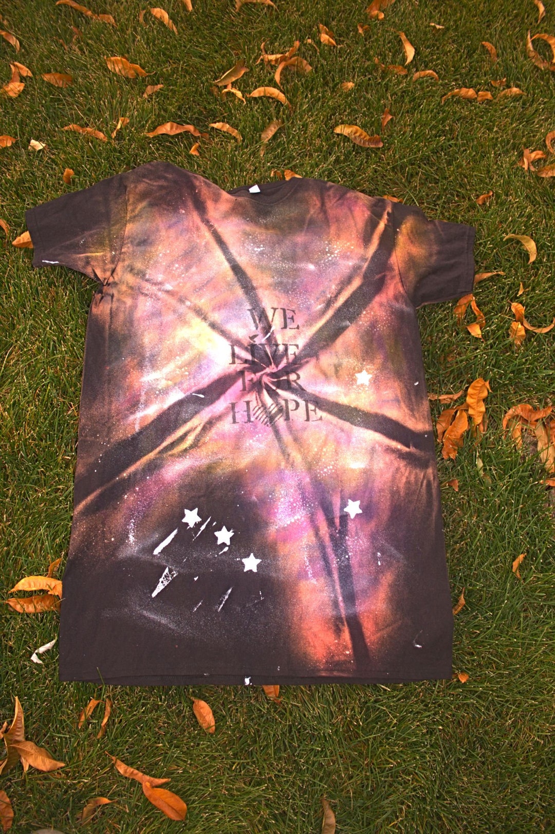 Acid Wash Paint Splatter - Galaxy Inspired - We Live for Hope - T-shirt ...