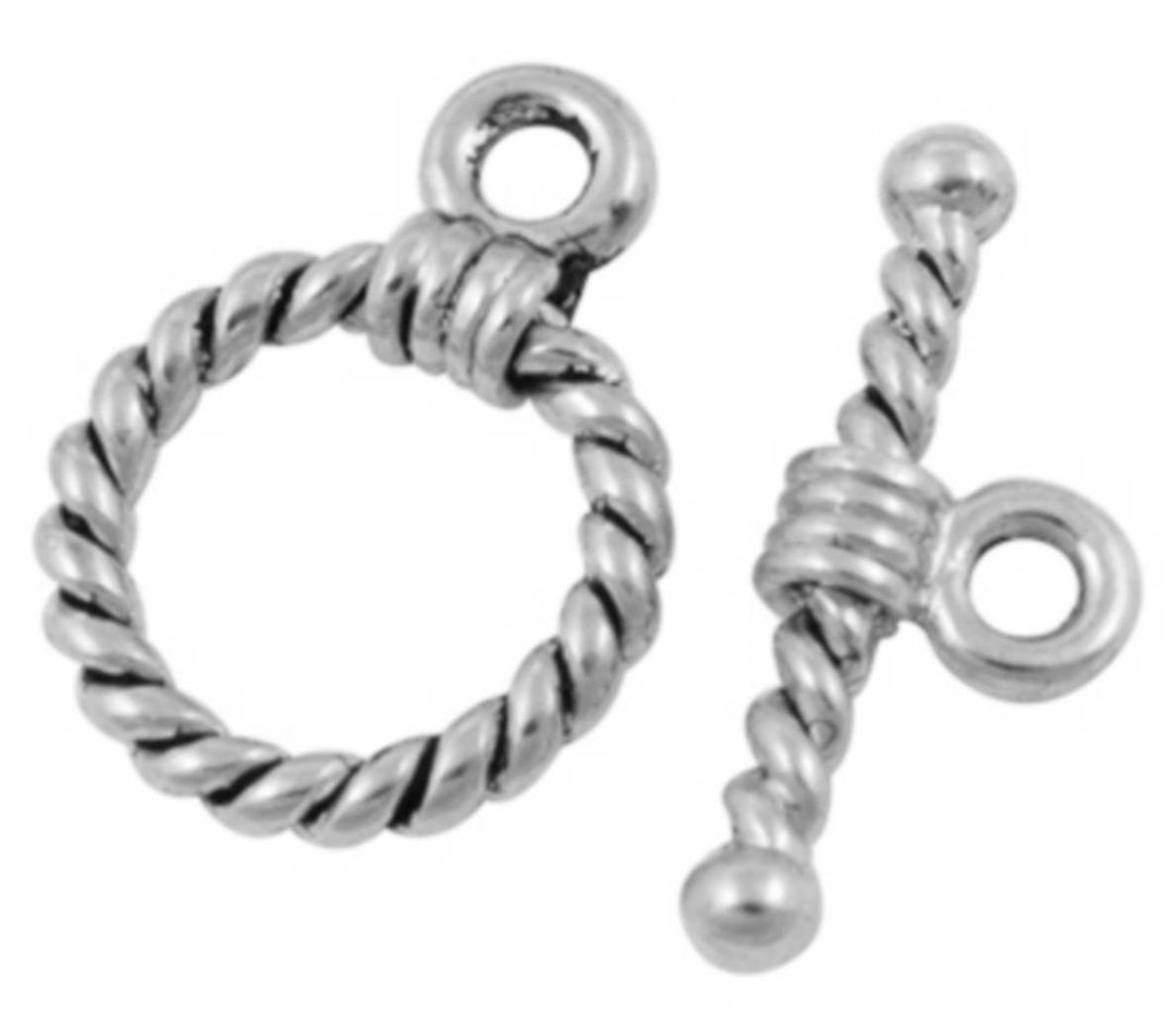 10 TOOGLE Round Metal Toggle CLASPS Silver Creating Jewelry Beads - Etsy