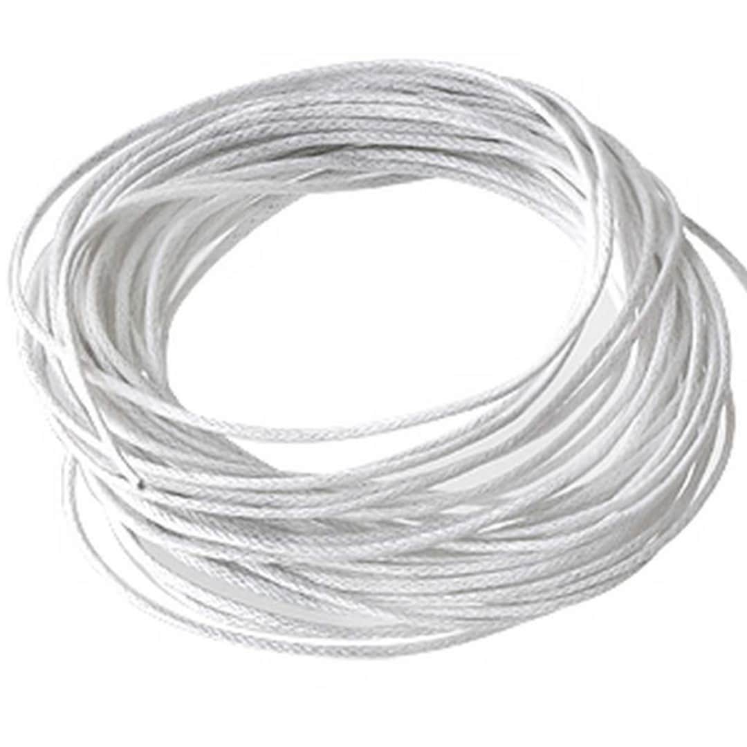 4 metros de WIRE CORDON COTON CIRE Diámetro blanco 1 mm crear cuentas ...