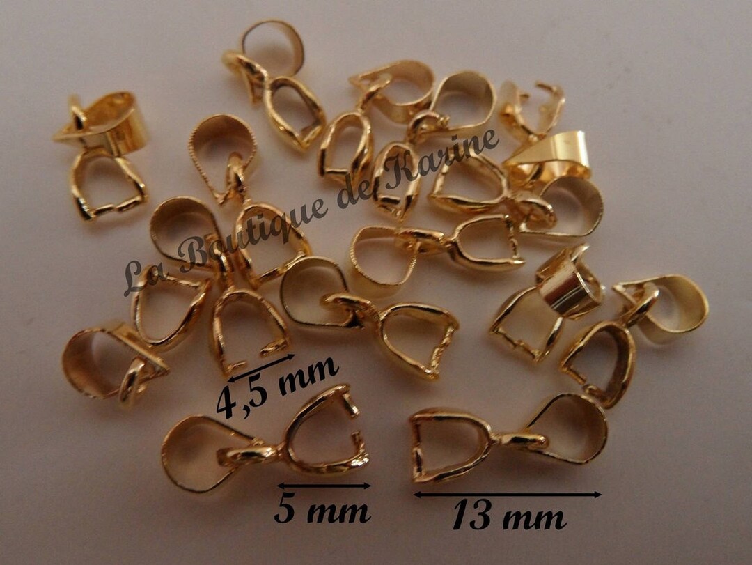 15 BAILS Bail: Metal Gold 5 X 13 Mm Creation Jewelry Beads - Etsy