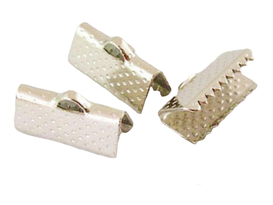 30 CLIP TIPS RIBBON CLIPS Silver Metal 13 X 7 Mm - Pearl Jewelry ...