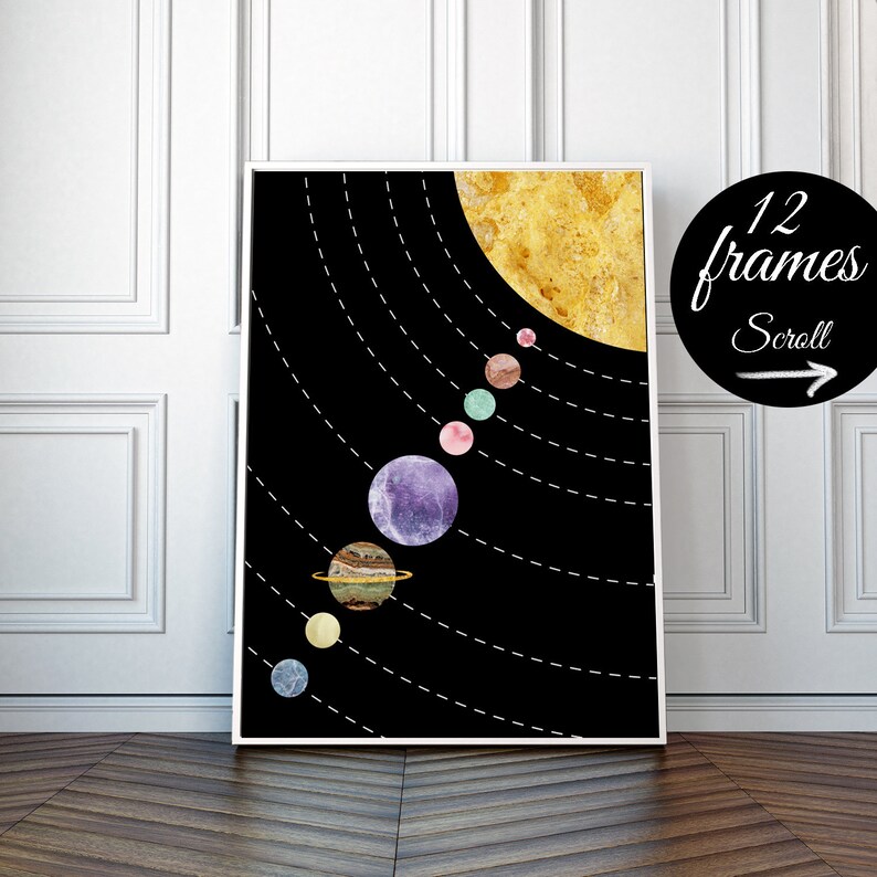 Outer Space Poster Solar System Poster Kids Space Art | Etsy