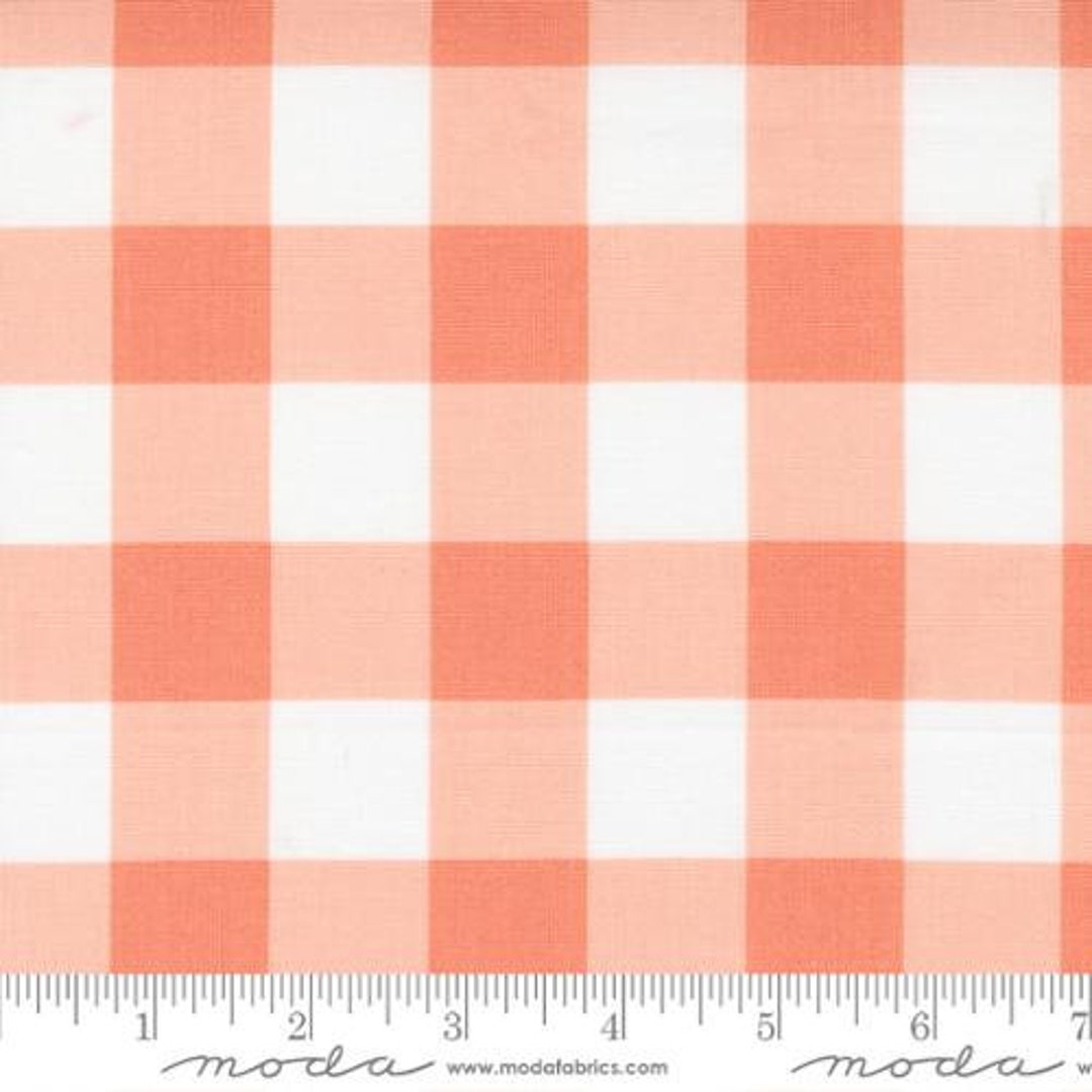 Sunwashed - Corey Yoder - Checks - Coral - 29165-18 - Fabric is Sold in ...