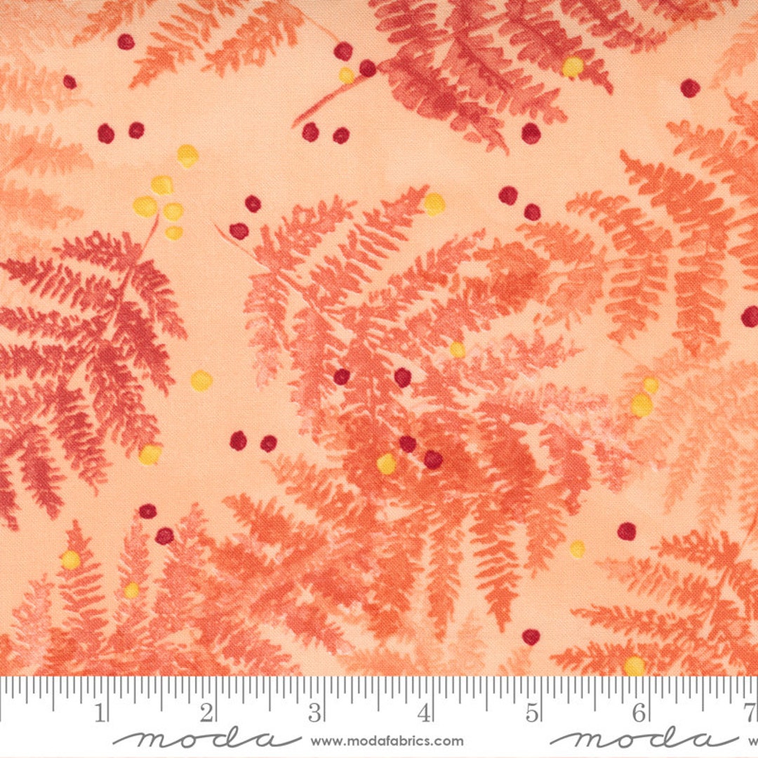 Carolina Lilies - Robin Pickens - Ferns - Peach - 48702-14 - Fabric is ...