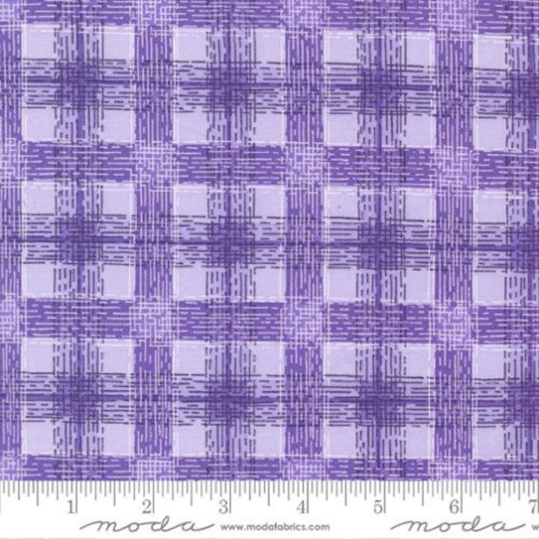 Pansys Posies - Robin Pickens - Plaid - Lavender - 48725-13 - Fabric is ...