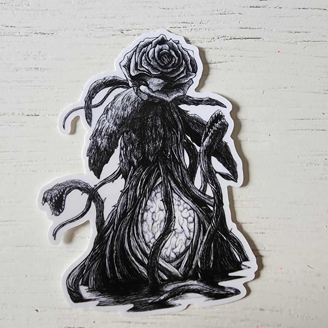 Biollante Rose Form Sticker - Etsy