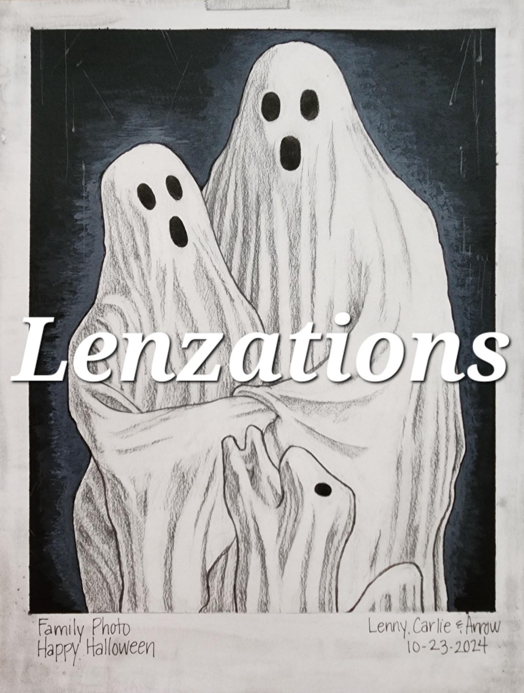 Ghost Family Photo Print Poster - Etsy