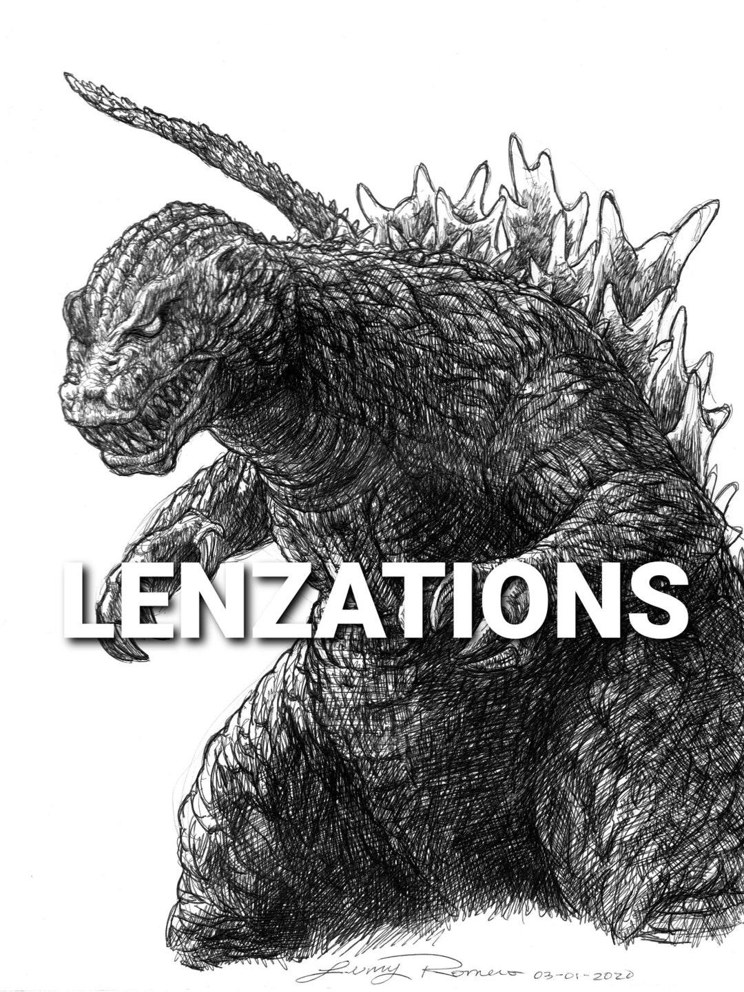 Godzilla 2001 GMK Print Poster - Etsy