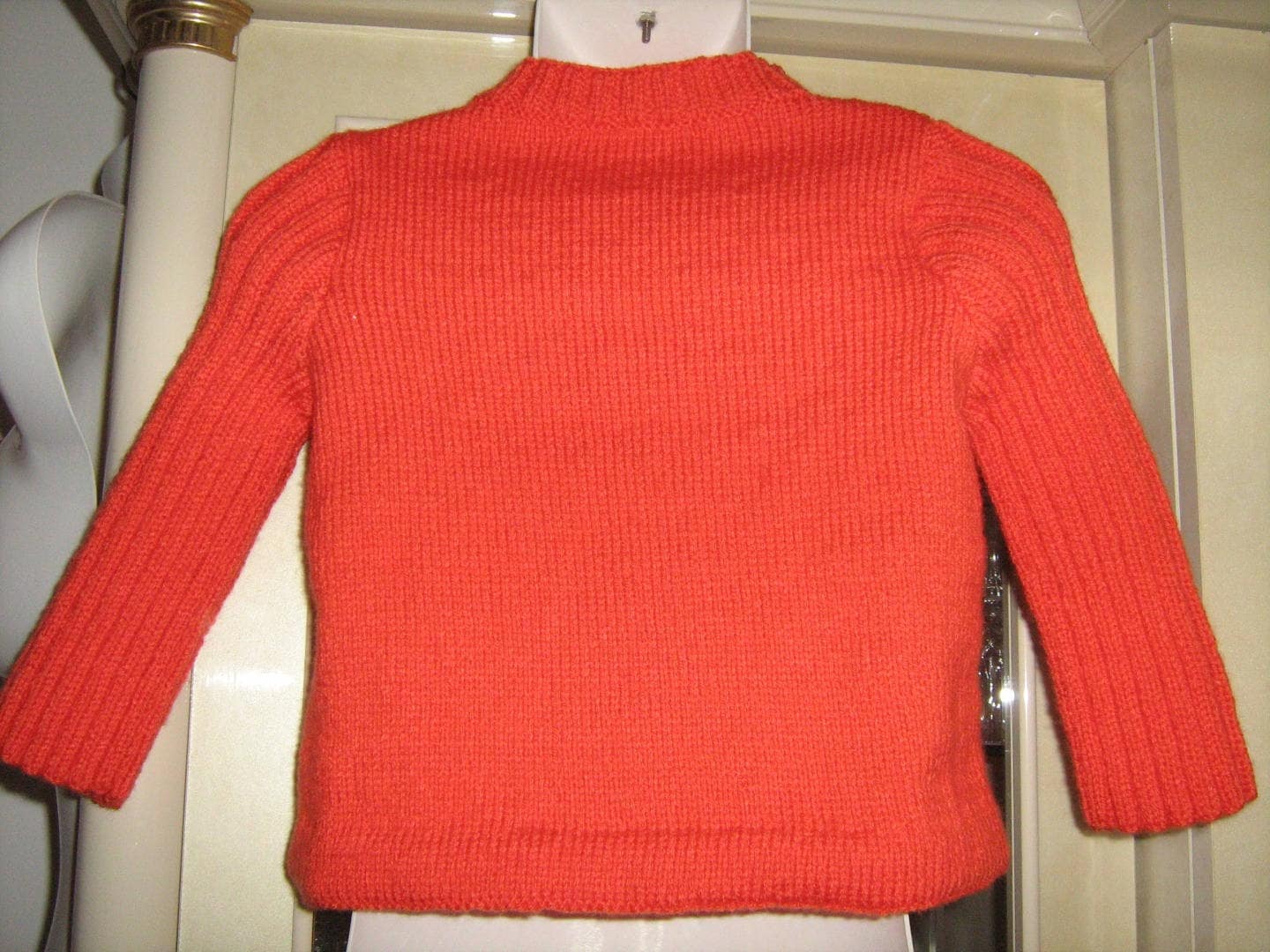 Pull jacquard avec voiture jaune, pull taille 2 ans, tricoté à la main ...