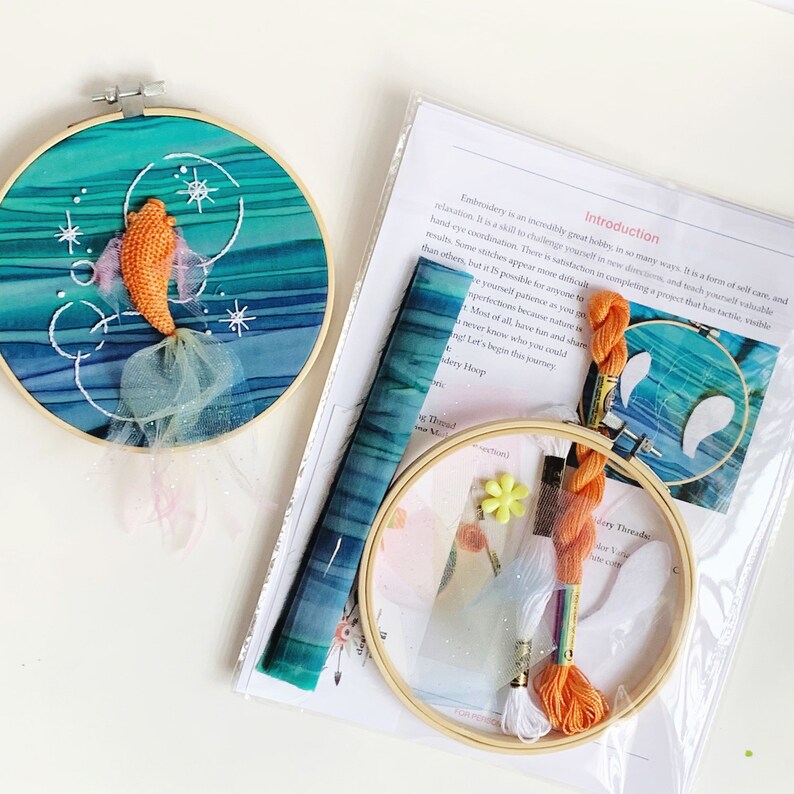 Koi Fish Embroidery Kit | 3D | DIY Embroidery - Etsy