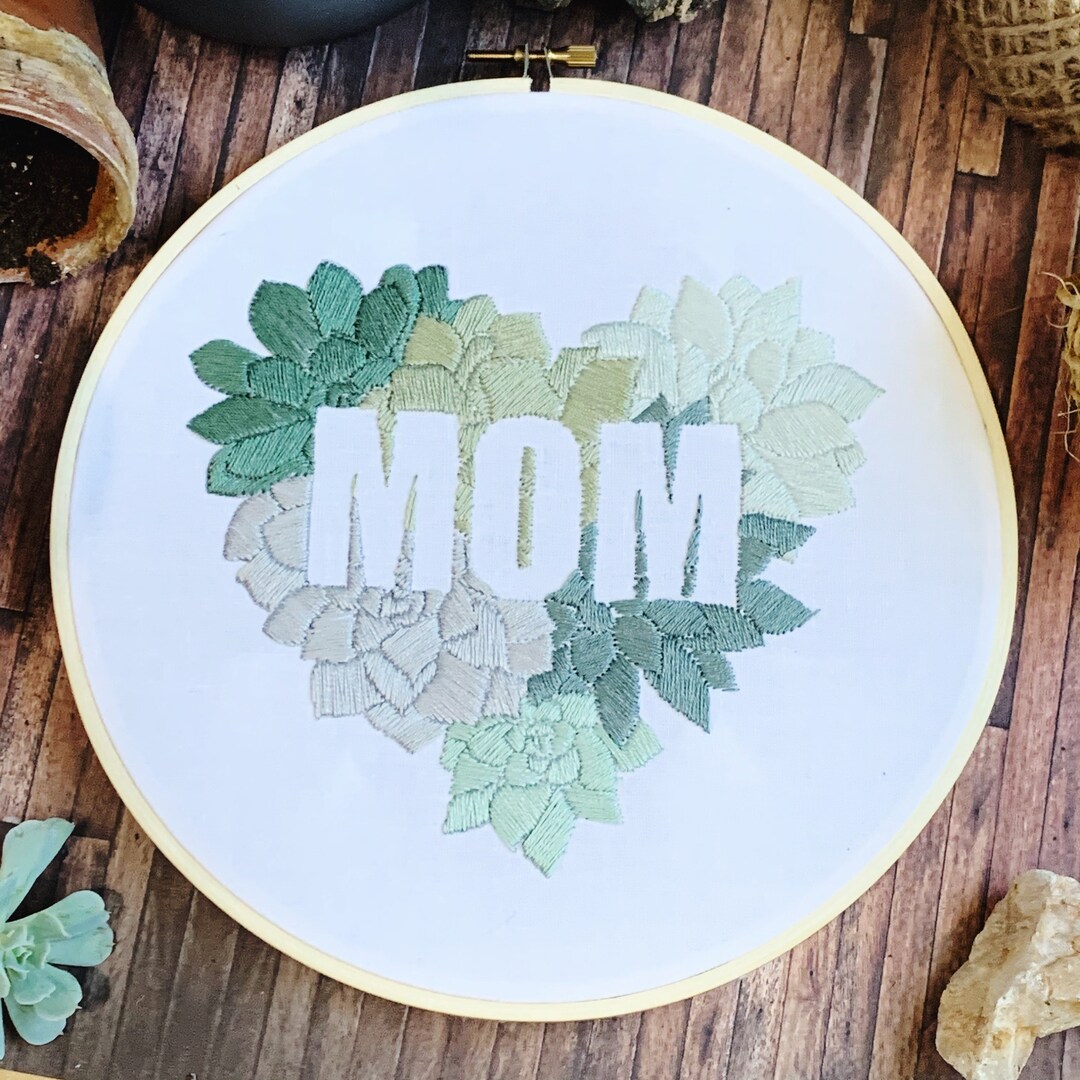 Plant Mom Succulent Embroidery PATTERN ONLY - Etsy