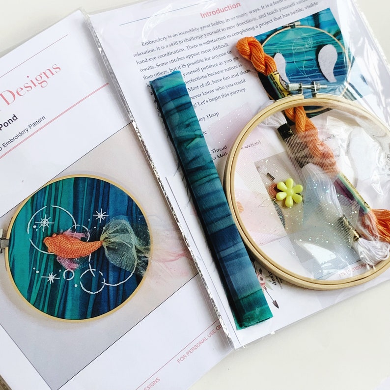 Koi Fish Embroidery Kit | 3D | DIY Embroidery - Etsy
