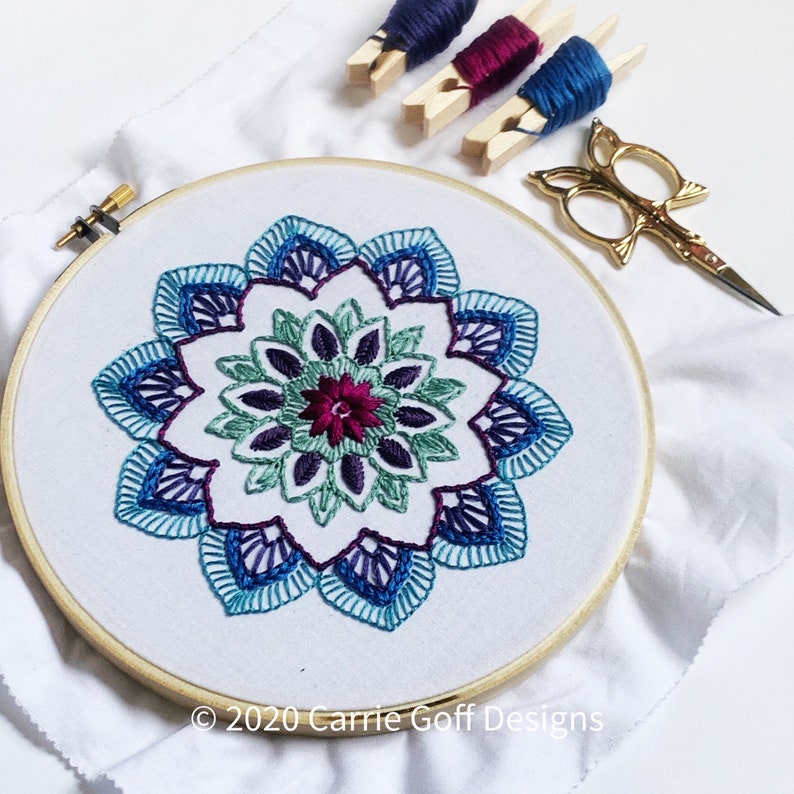 Mandala Embroidery Pattern | Etsy