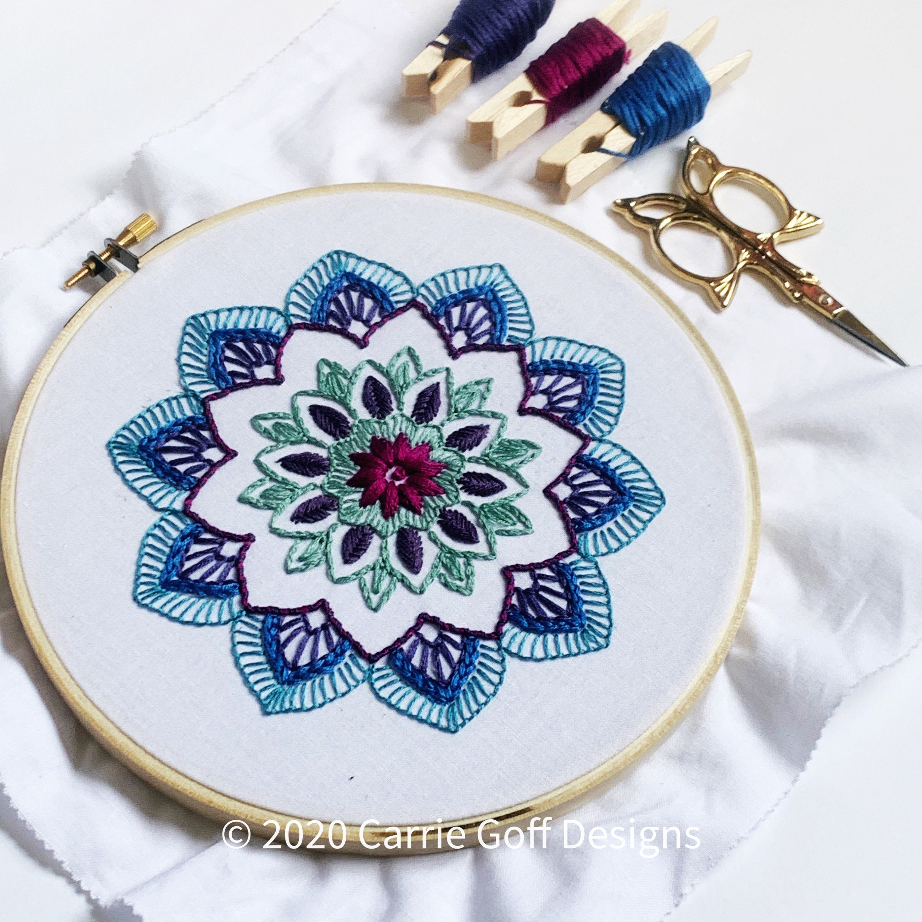 Mandala Embroidery Pattern - Etsy UK
