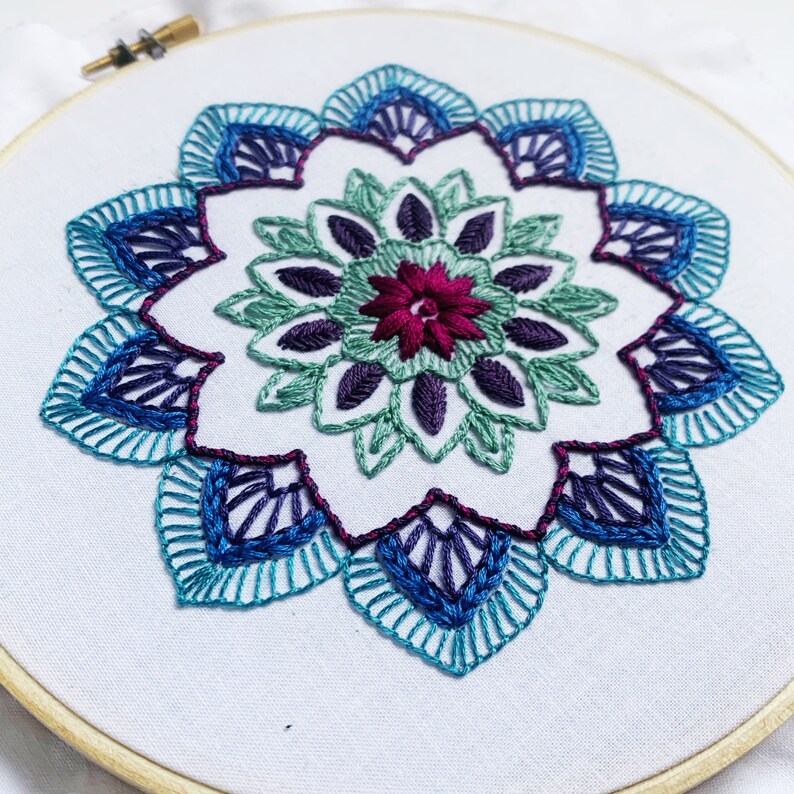 Mandala Embroidery Kit - Etsy