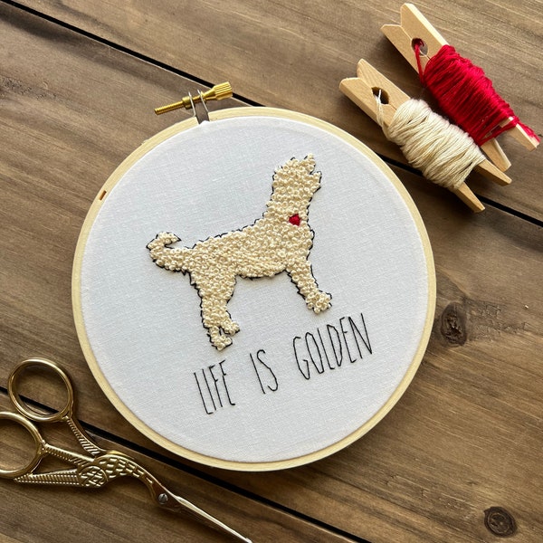 Golden Doodle Embroidery - Etsy