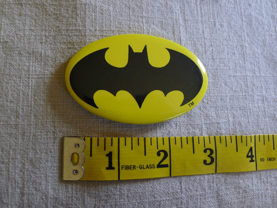 VINTAGE Batman BUTTON oval 3 inches | Etsy