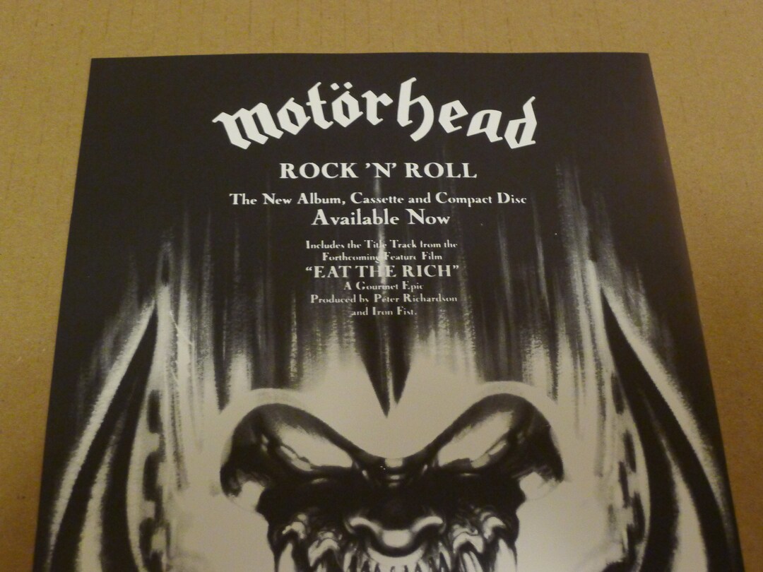 MOTORHEAD Rock N Roll PRINT AD Thrash 1987 - Etsy