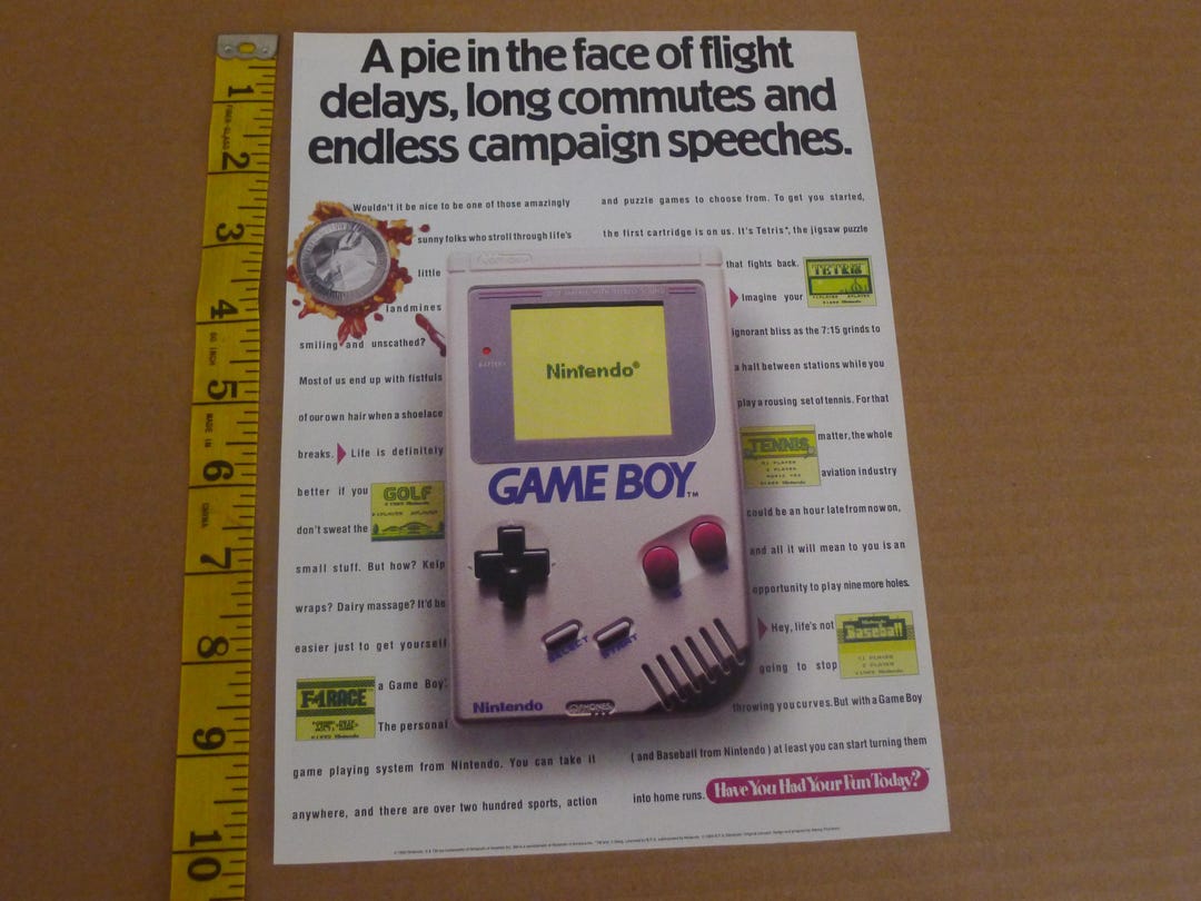 NINTENDO Game Boy PRINT AD Video Game - Etsy