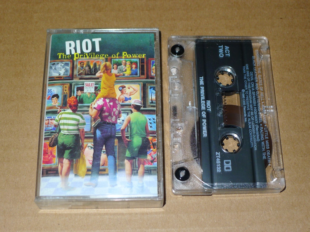RIOT Privilege of Power CASSETTE Tape 1990 Heavy Metal - Etsy