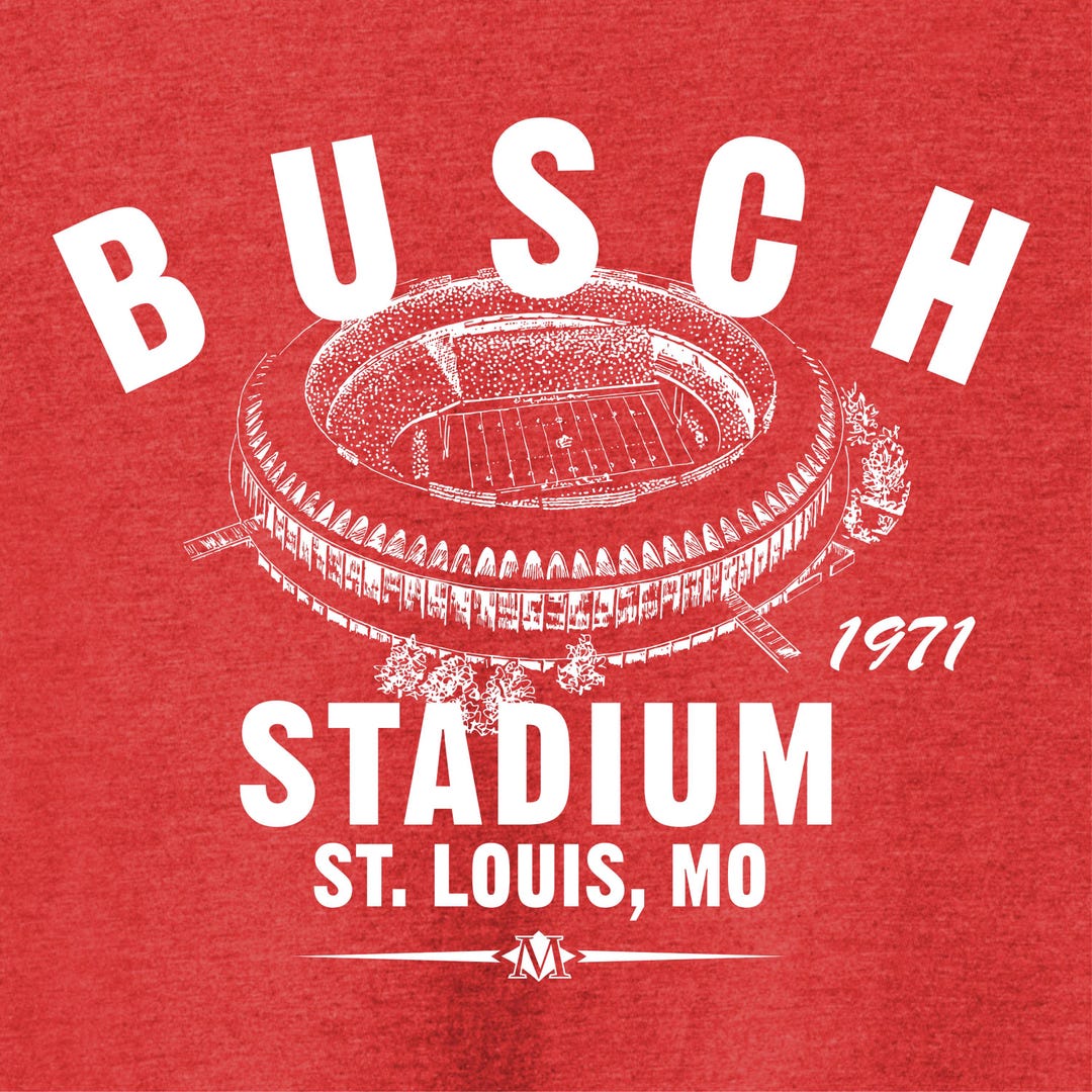 Busch Stadium 1971 Football Classic Cut, Premium Tri-blend Tee Shirt ...