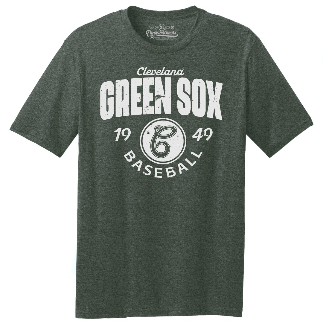 Throwbackmax Cleveland Green Sox 1913 Federal League Baseball Classic Cut, Premium Tri-blend Tee ...