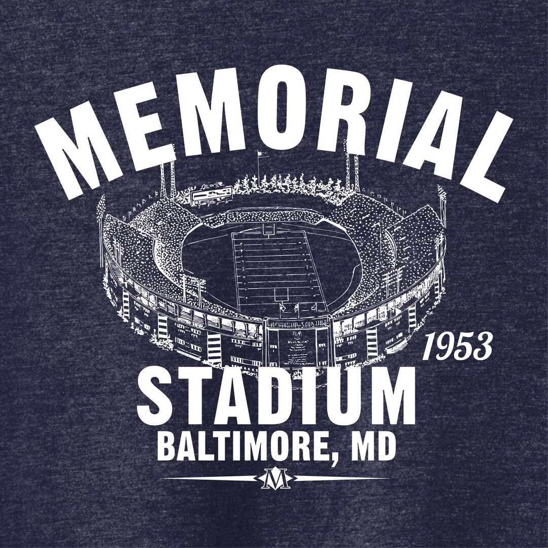 Memorial Stadium 1953 Football Classic Cut, Premium Tri-blend Tee Shirt ...