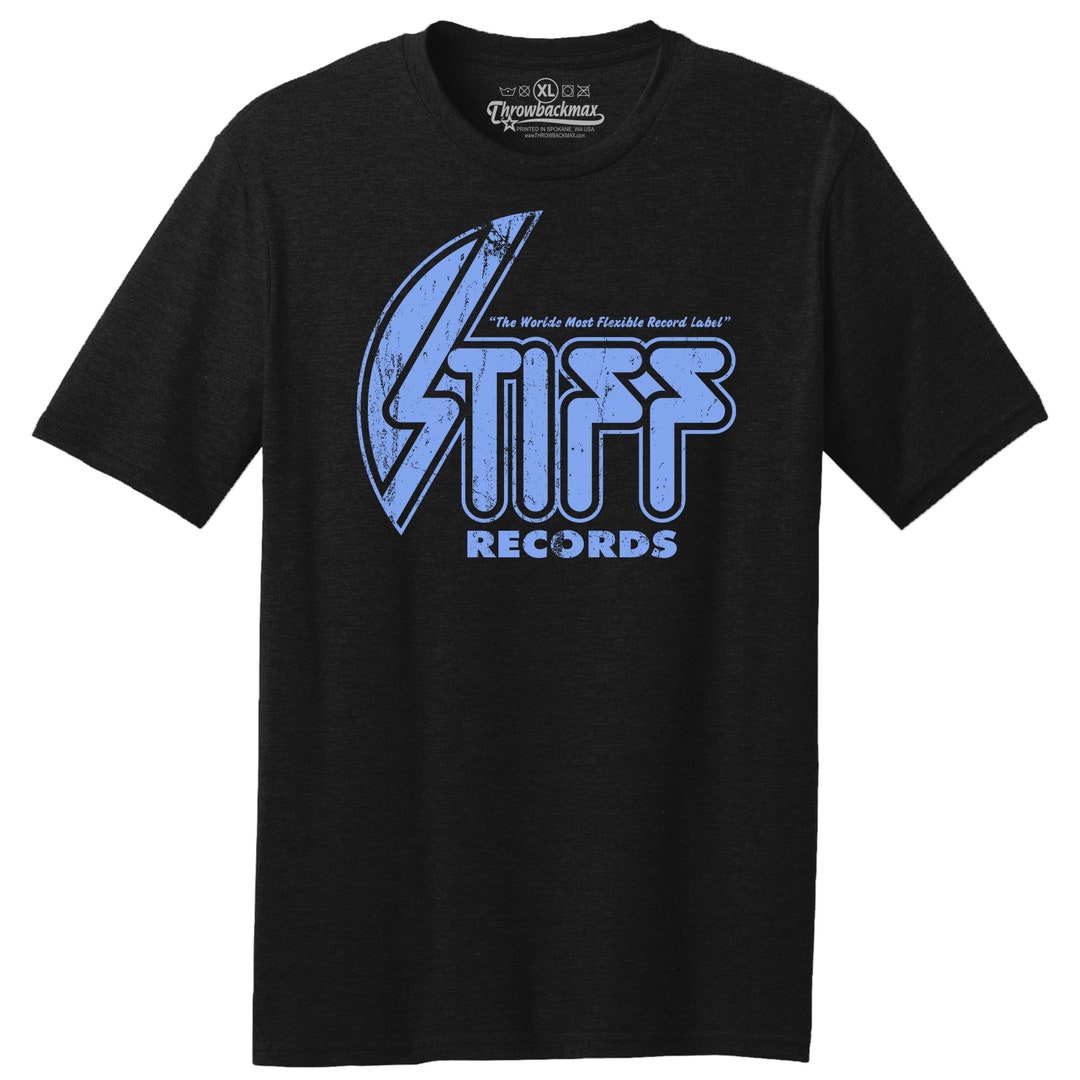Throwbackmax Stiff Records Record Label Logo Classic Cut, Premium Tri ...