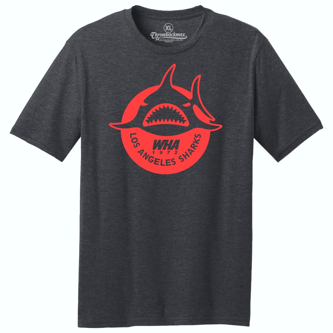 Throwbackmax Los Angeles Sharks WHA 1972 Hockey Classic Cut, Premium ...