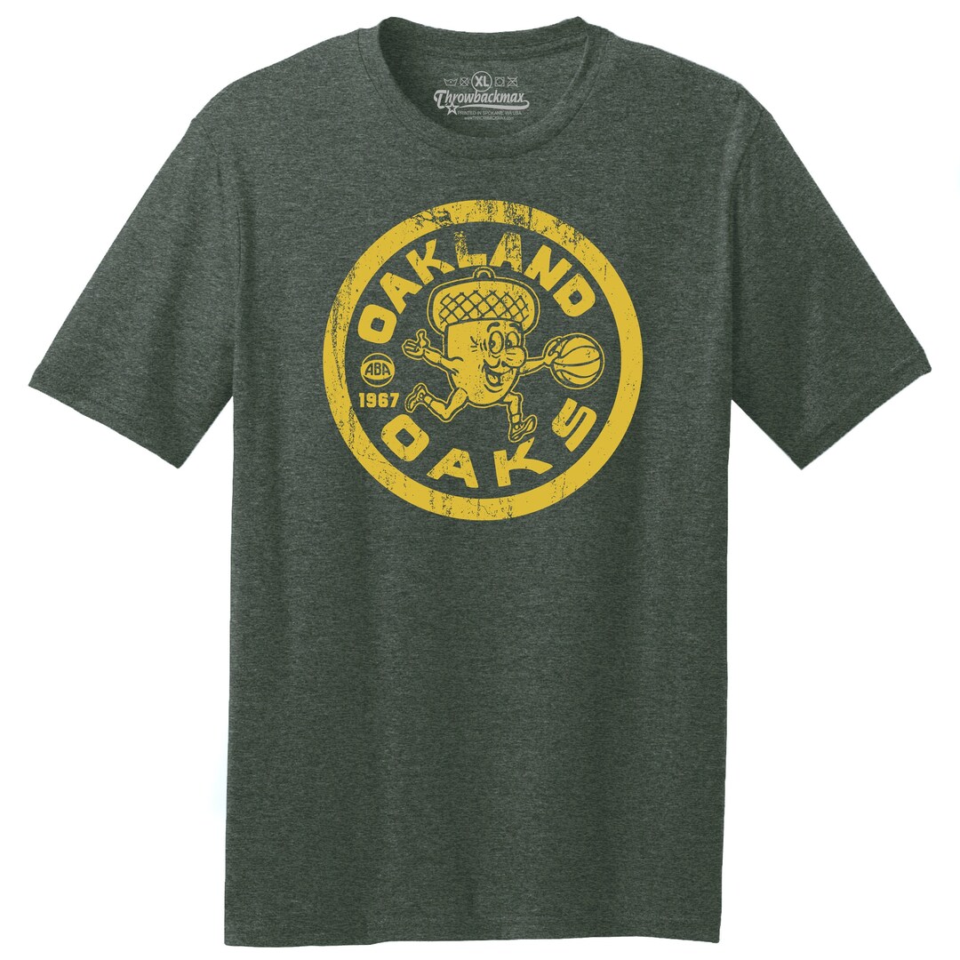 Throwbackmax Oakland Oaks 1967 ABA Logo Basketball Classic Cut, Premium ...