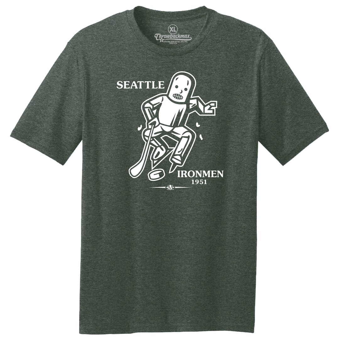Throwbackmax Seattle Ironmen 1951 Hockey Classic Cut, Premium Tri-blend ...