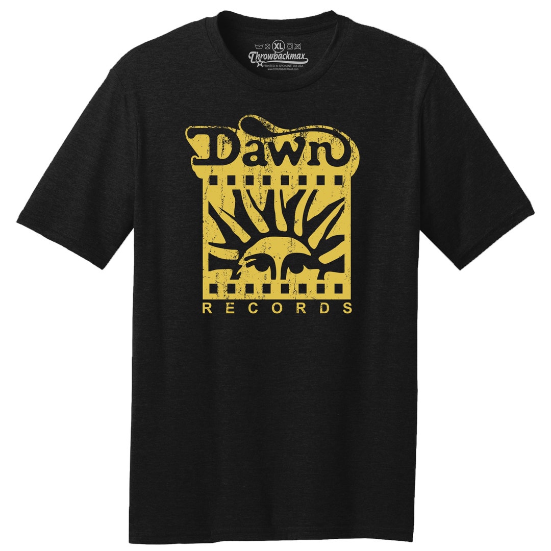Throwbackmax Dawn Record Label Logo Classic Cut, Premium Tri-blend ...