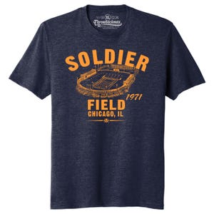 Soldier Field 1971 Football Classic Cut, Premium Tri-blend Tee Shirt ...