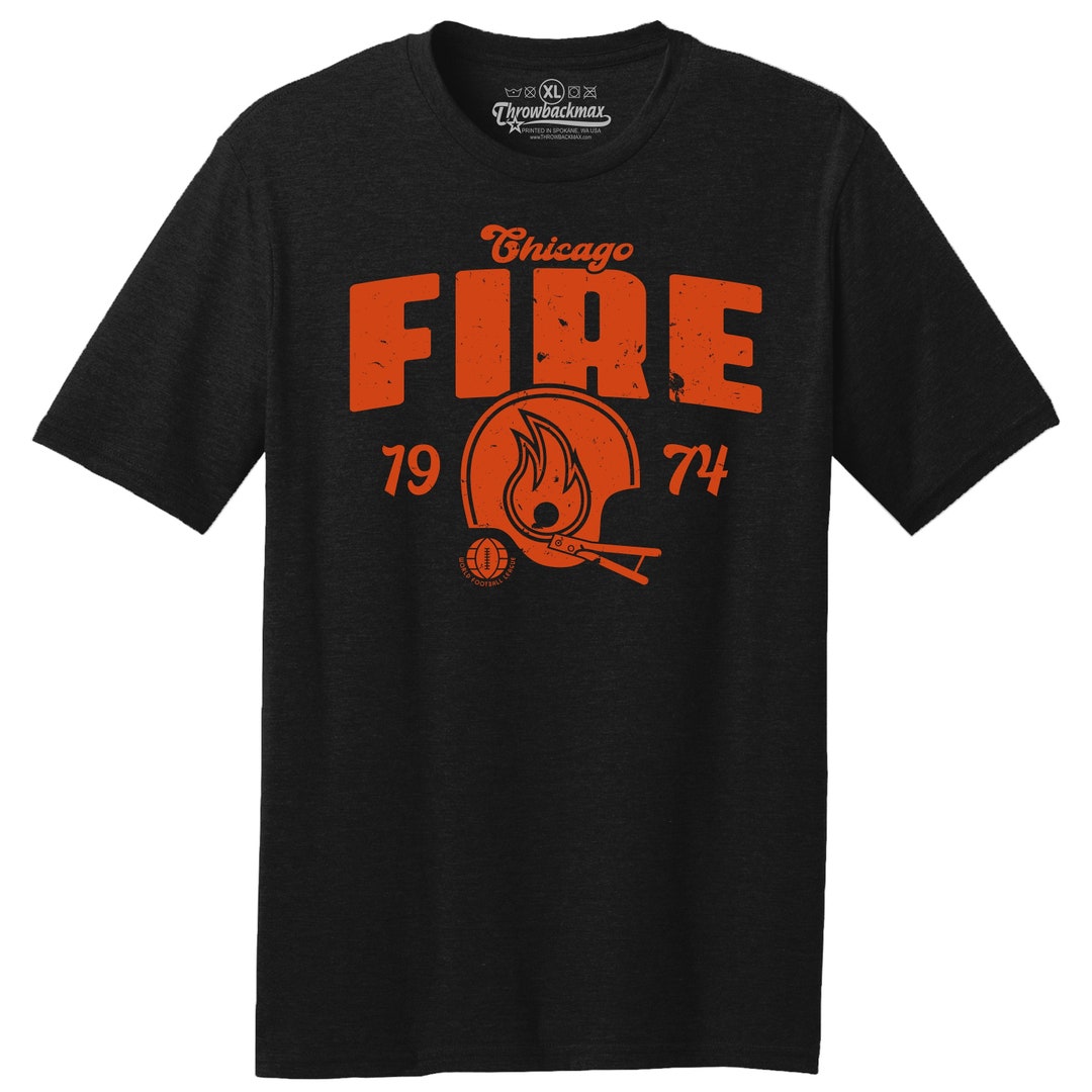 Throwbackmax Chicago Fire 1974 WFL Football Classic Cut, Premium Tri ...