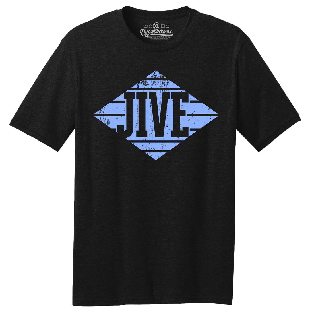 Throwbackmax Jive Record Label Logo Classic Cut, Premium Tri-blend ...