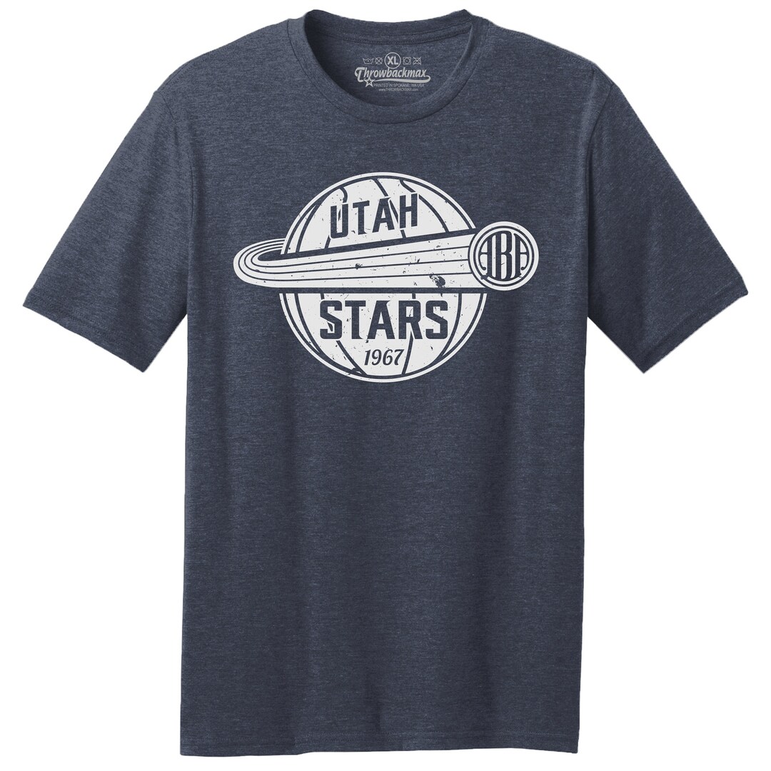 Throwbackmax Utah Stars 1967 ABA Logo Basketball Classic Cut, Premium ...