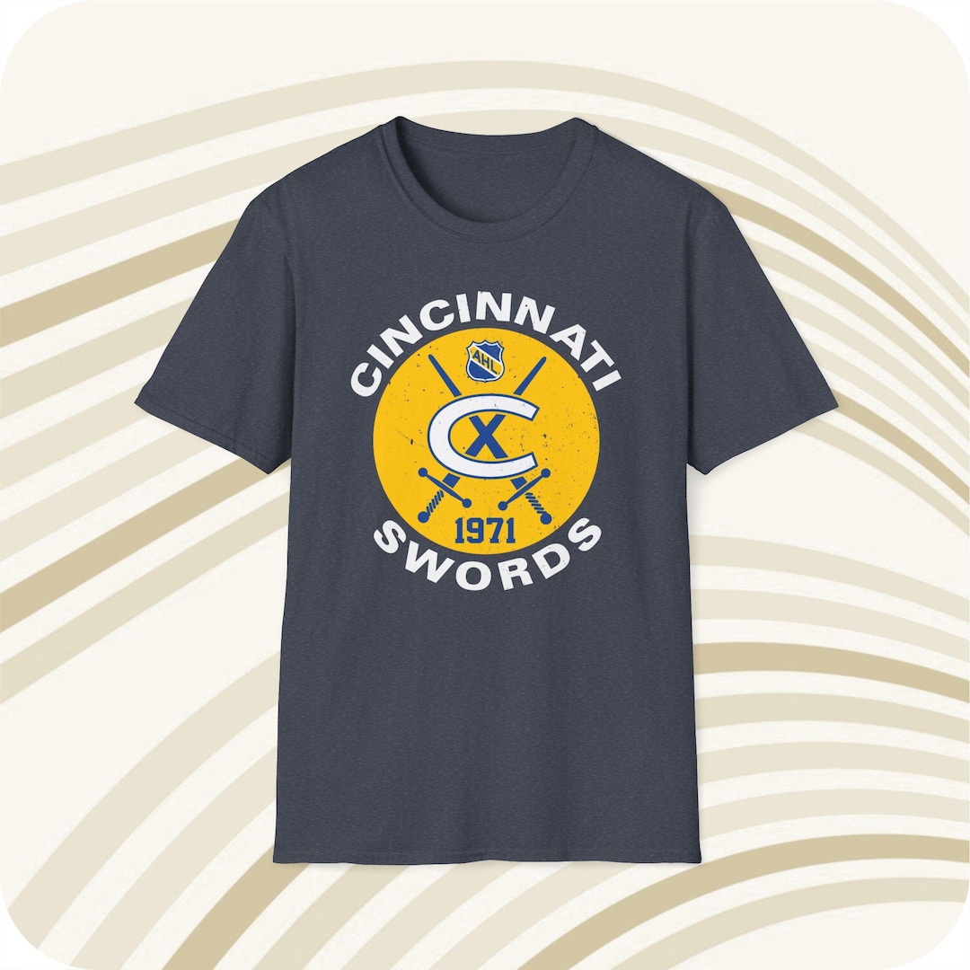 Cincinnati Swords 1971 AHL Classic Cut Hockey Club T-shirt - Etsy