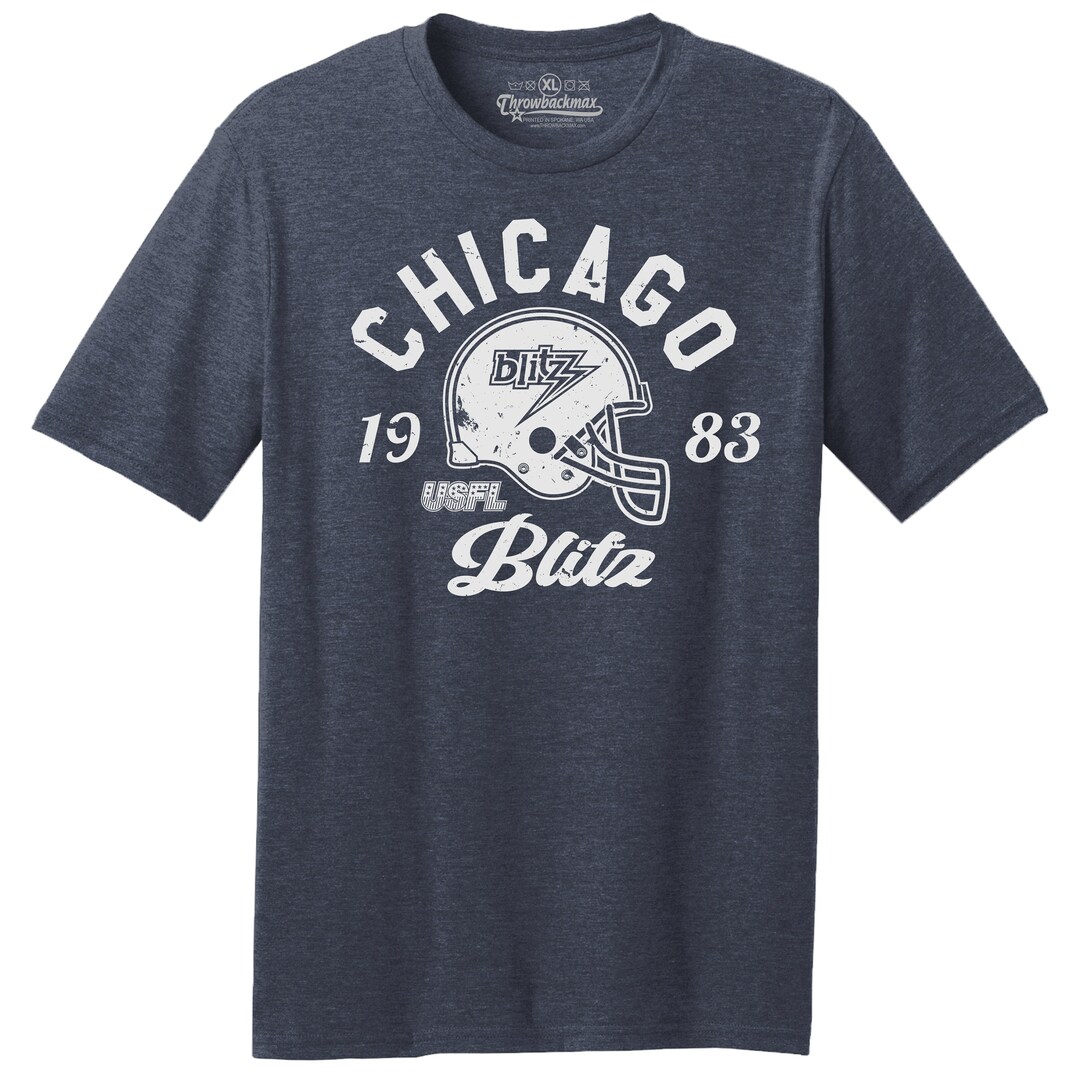 Chicago Blitz 1983 USFL Football Classic Cut, Premium Tri-blend Tee ...