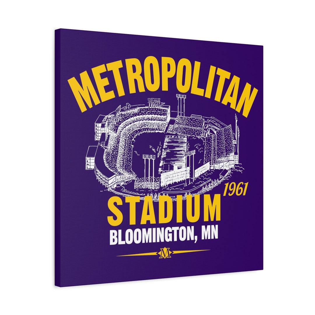 Throwbackmax Metropolitan Stadium Football 1961 Stretched Matte Canvas ...