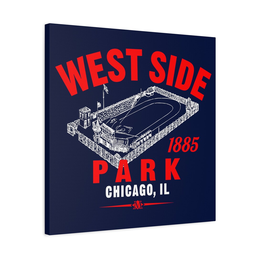 Throwbackmax West Side Park Baseball 1885 Stretched Matte Canvas Wall ...