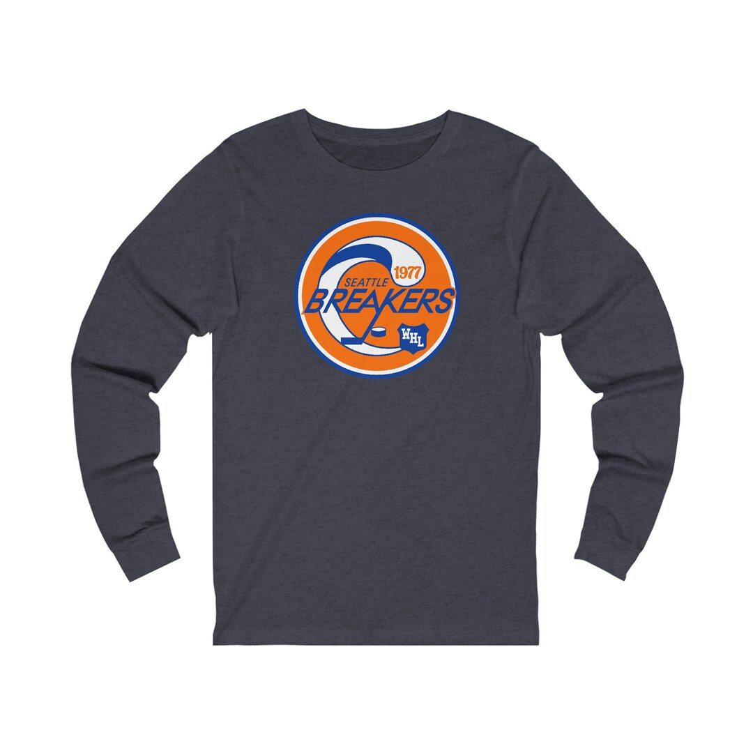 Seattle Breakers "wave" WHL 1977 Hockey Classic Cut, Premium Long ...