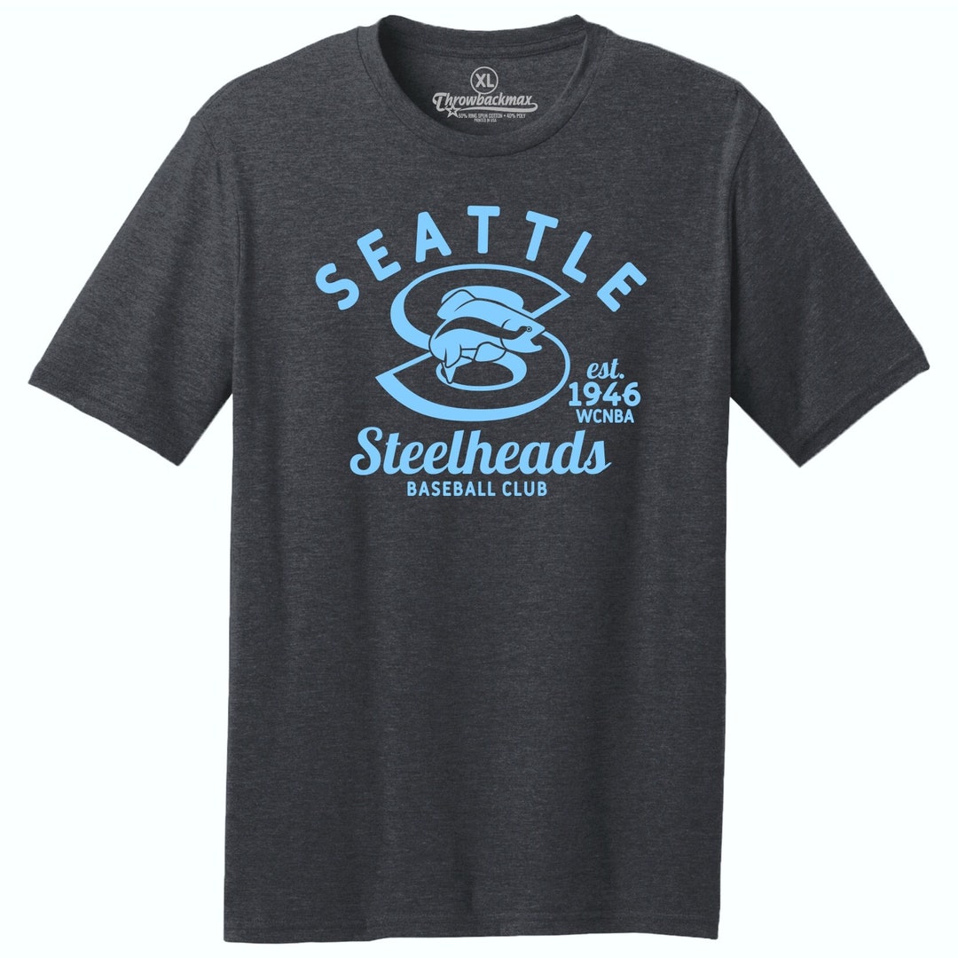 Throwbackmax Seattle Steelheads 1946 Baseball Classic Cut, Premium Tri ...